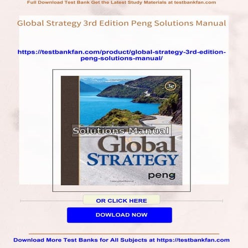 Global Strategy 3rd Edition Peng Solutions Manual | PDF