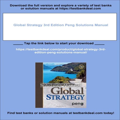 Global Strategy 3rd Edition Peng Solutions Manual | PDF