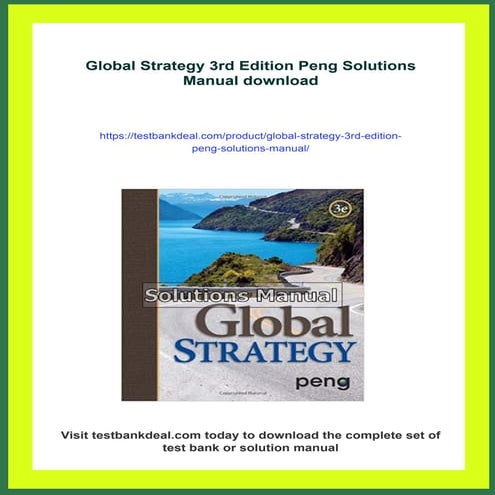 Global Strategy 3rd Edition Peng Solutions Manual | PDF