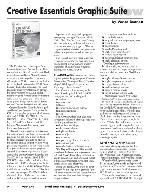 Corel draw Presentation (1).pdf | Desktop Publishing | Computer Software and Applications