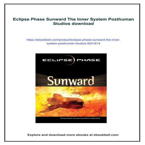 Eclipse Phase Sunward The Inner System Posthuman Studios | PDF