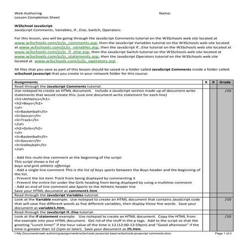 w3schools%20javascript%20comments | PDF