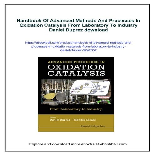 Handbook Of Advanced Methods And Processes In Oxidation Catalysis From ...