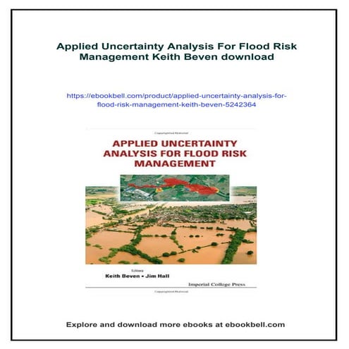 Applied Uncertainty Analysis For Flood Risk Management Keith Beven | PDF