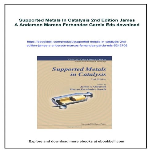 Supported Metals In Catalysis 2nd Edition James A Anderson Marcos ...