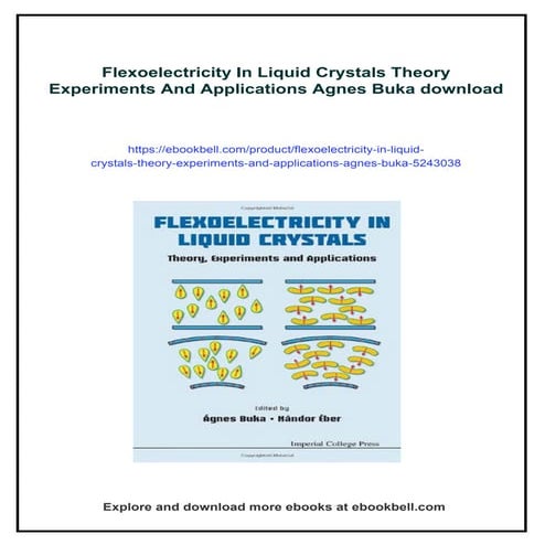Flexoelectricity In Liquid Crystals Theory Experiments And Applications ...