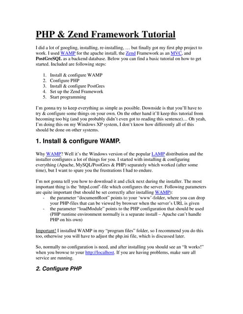 Php And Zend Framework Getting Started Pdf 7074