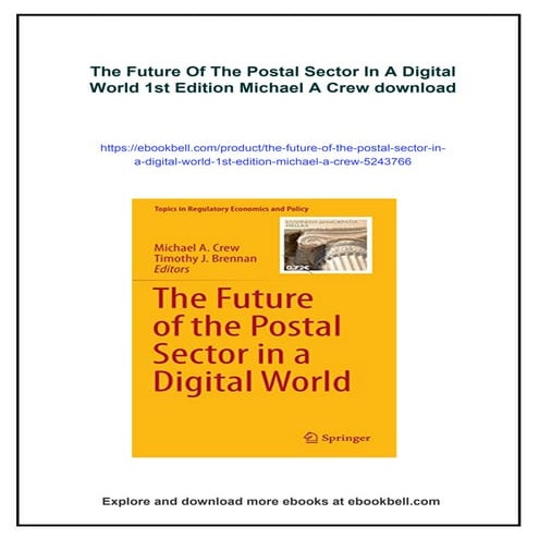 The Future Of The Postal Sector In A Digital World 1st Edition Michael ...