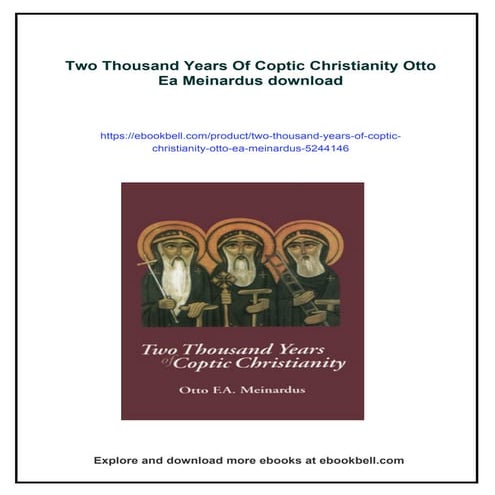 Two Thousand Years Of Coptic Christianity Otto Ea Meinardus | PDF