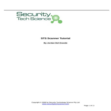 sts-scanner_tutorial | PDF | Web Development | Internet