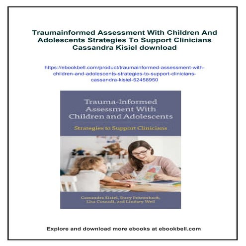 Traumainformed Assessment With Children And Adolescents Strategies To ...