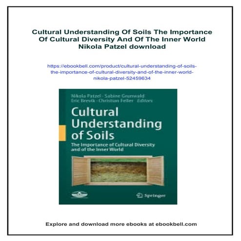 Cultural Understanding Of Soils The Importance Of Cultural Diversity ...