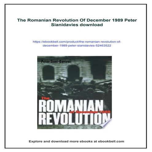 The Romanian Revolution Of December 1989 Peter Sianidavies | PDF