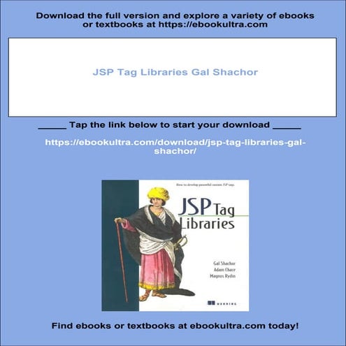 Download full ebook of JSP Tag Libraries Gal Shachor instant download pdf | PDF