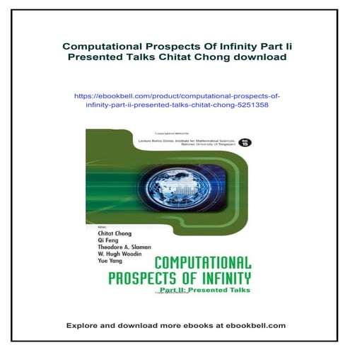 Computational Prospects Of Infinity Part Ii Presented Talks Chitat ...