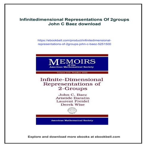 Infinitedimensional Representations Of 2groups John C Baez | PDF