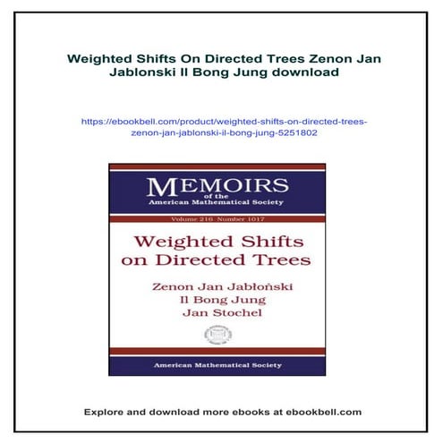 Weighted Shifts On Directed Trees Zenon Jan Jablonski Il Bong Jung | PDF