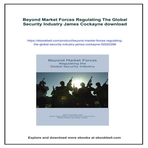Beyond Market Forces Regulating The Global Security Industry James ...