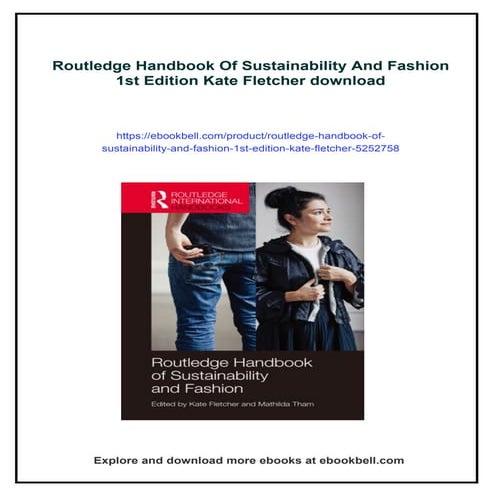 Routledge Handbook Of Sustainability And Fashion 1st Edition Kate ...