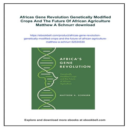 Africas Gene Revolution Genetically Modified Crops And The Future Of ...