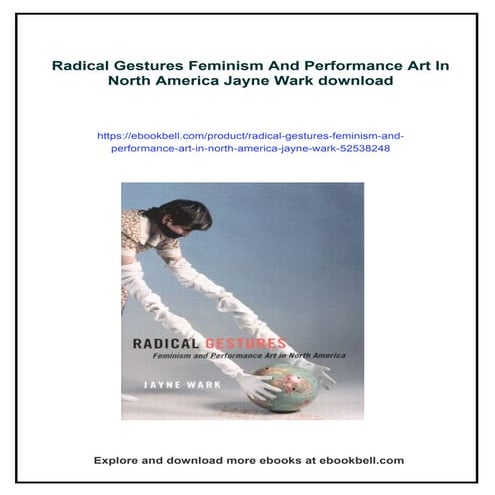 Radical Gestures Feminism And Performance Art In North America Jayne ...