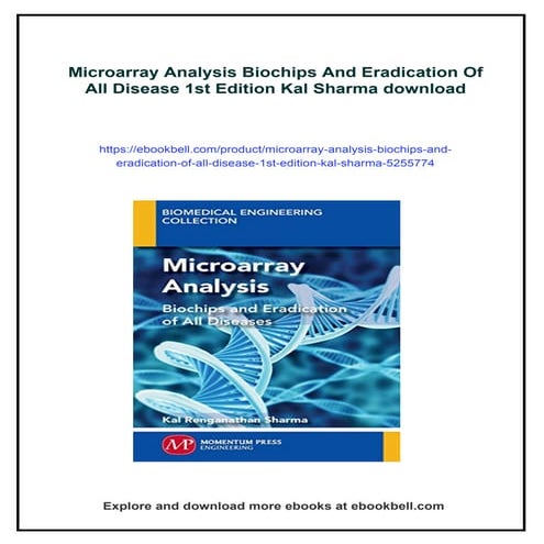 Microarray Analysis Biochips And Eradication Of All Disease 1st Edition Kal Sharma | PDF