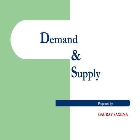 Economics- demand and supply | PPTX