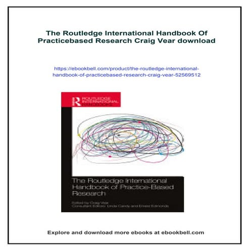 The Routledge International Handbook Of Practicebased Research Craig ...