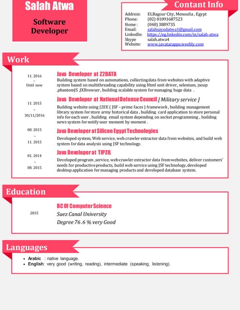 Salah Atwa Java Developer Pdf