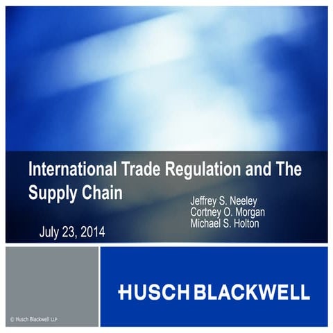 International_Trade_Regulation_Presentation | PPT | Business | Business ...