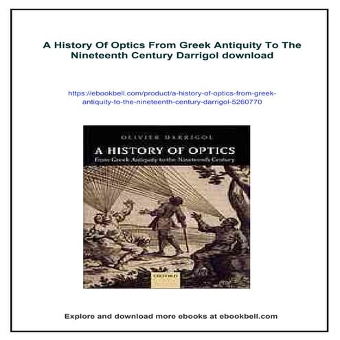 A History Of Optics From Greek Antiquity To The Nineteenth Century ...