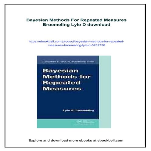 Bayesian Methods For Repeated Measures Broemeling Lyle D | PDF