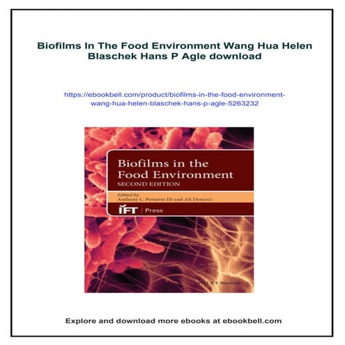 Biofilms In The Food Environment Wang Hua Helen Blaschek Hans P Agle | PDF