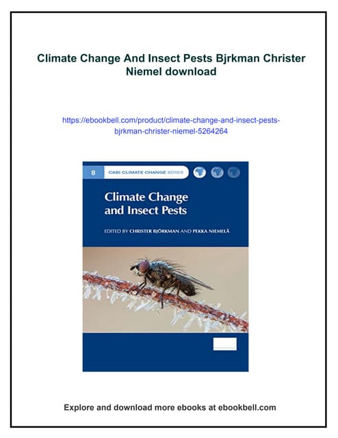 impact of climate change on insect community | PPTX