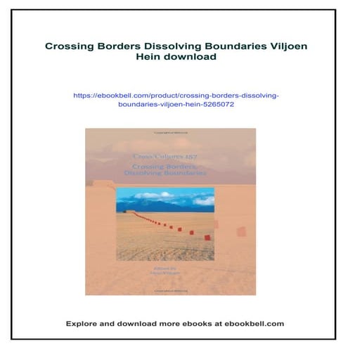 Crossing Borders Dissolving Boundaries Viljoen Hein | PDF