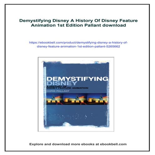Demystifying Disney A History Of Disney Feature Animation 1st Edition ...