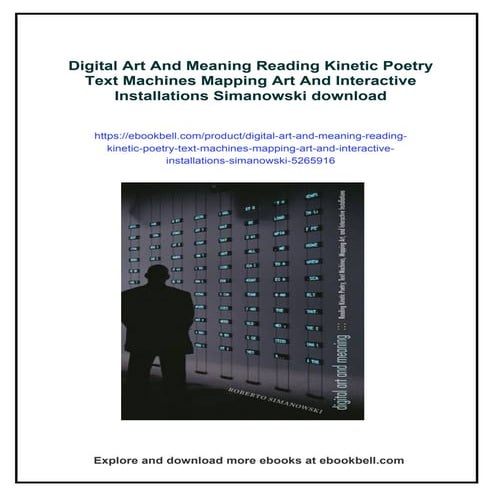 Digital Art And Meaning Reading Kinetic Poetry Text Machines Mapping ...