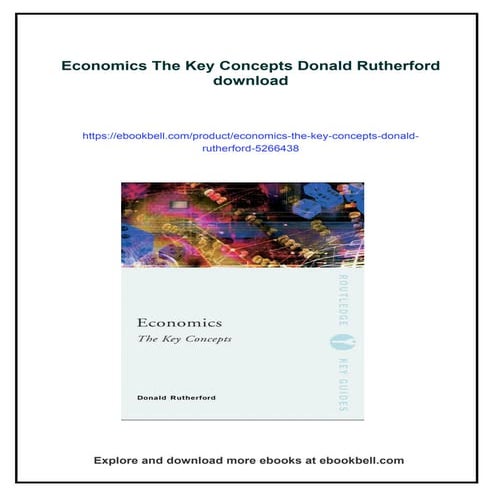 Economics The Key Concepts Donald Rutherford | PDF