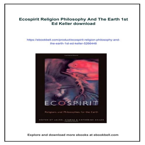 Ecospirit Religion Philosophy And The Earth 1st Ed Keller | PDF