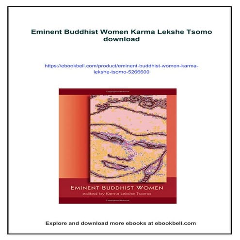 Eminent Buddhist Women Karma Lekshe Tsomo | PDF