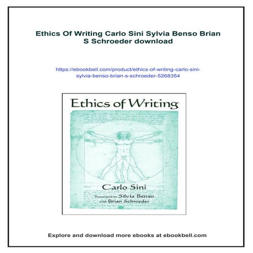 Ethics Of Writing Carlo Sini Sylvia Benso Brian S Schroeder | PDF