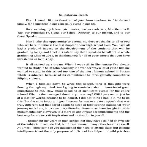 Sample welcoming speech | DOCX
