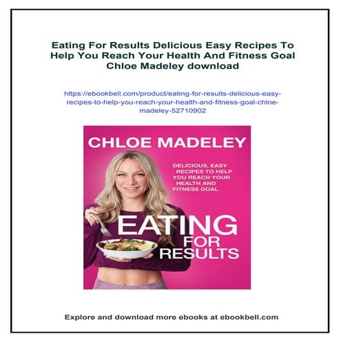 Eating For Results Delicious Easy Recipes To Help You Reach Your Health ...