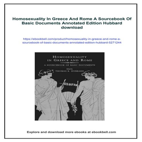 Homosexuality In Greece And Rome A Sourcebook Of Basic Documents ...