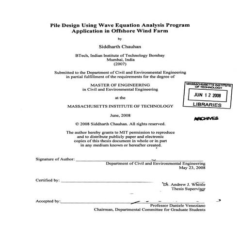 Pile Design Using Wave Equation Analysis Program Application in ...