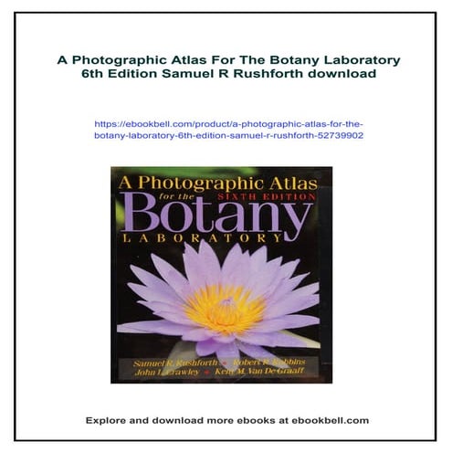 A Photographic Atlas For The Botany Laboratory 6th Edition Samuel R ...