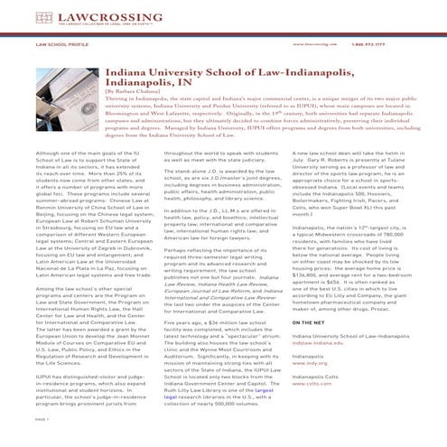 Indiana University School of Law-Indianapolis, Indianapolis, IN | PDF