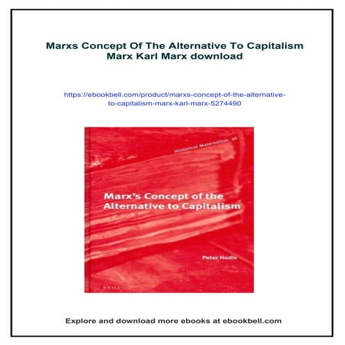 Marxs Concept Of The Alternative To Capitalism Marx Karl Marx | PDF