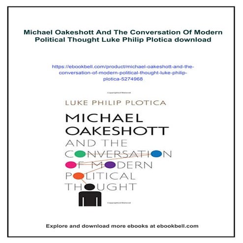 Michael Oakeshott And The Conversation Of Modern Political Thought Luke ...