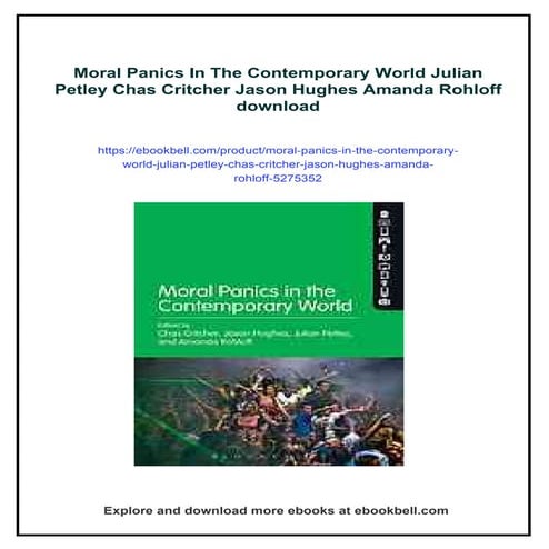 Moral Panics In The Contemporary World Julian Petley Chas Critcher ...